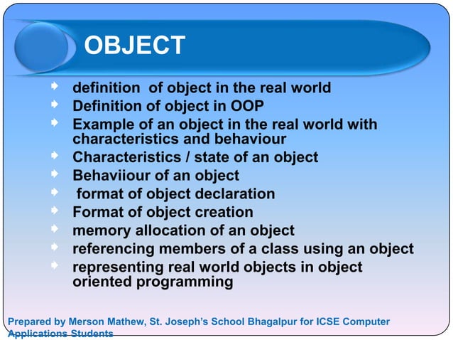 Module1 Elementary Concepts Of Objects And Classes Pptx Programming Languages Computing