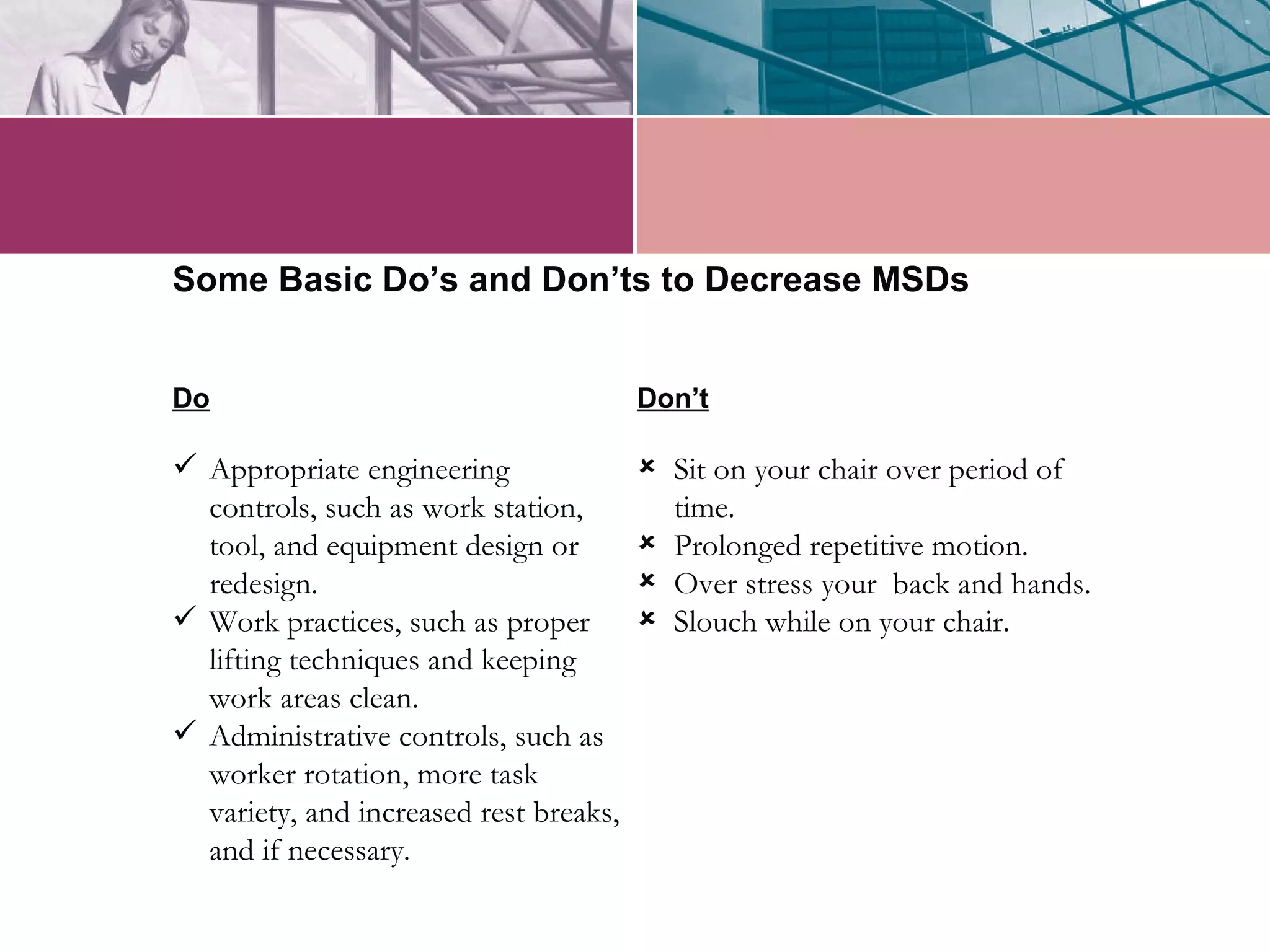Module 1: Ergonomics Issues in the Workspace | PPT
