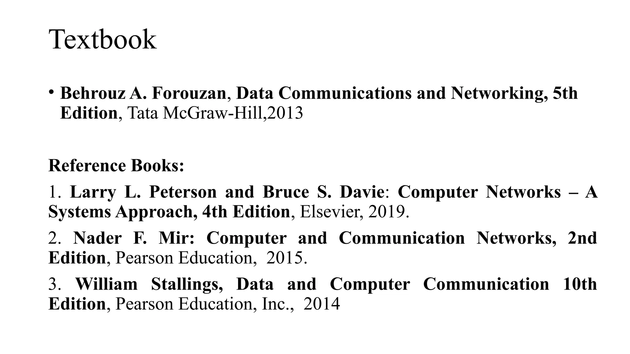 Module_1 Final.pptx _Behrouz A. Forouzan, Data Communications and Networking, 5th Edition, Tata ...