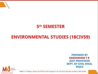 MODULE 1 final ppt on Environmental studies | PPTX