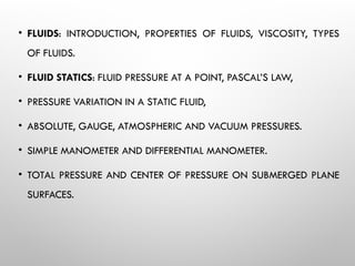 Module 1 FLUID MECHANICS module 1 fluid properties.pptx