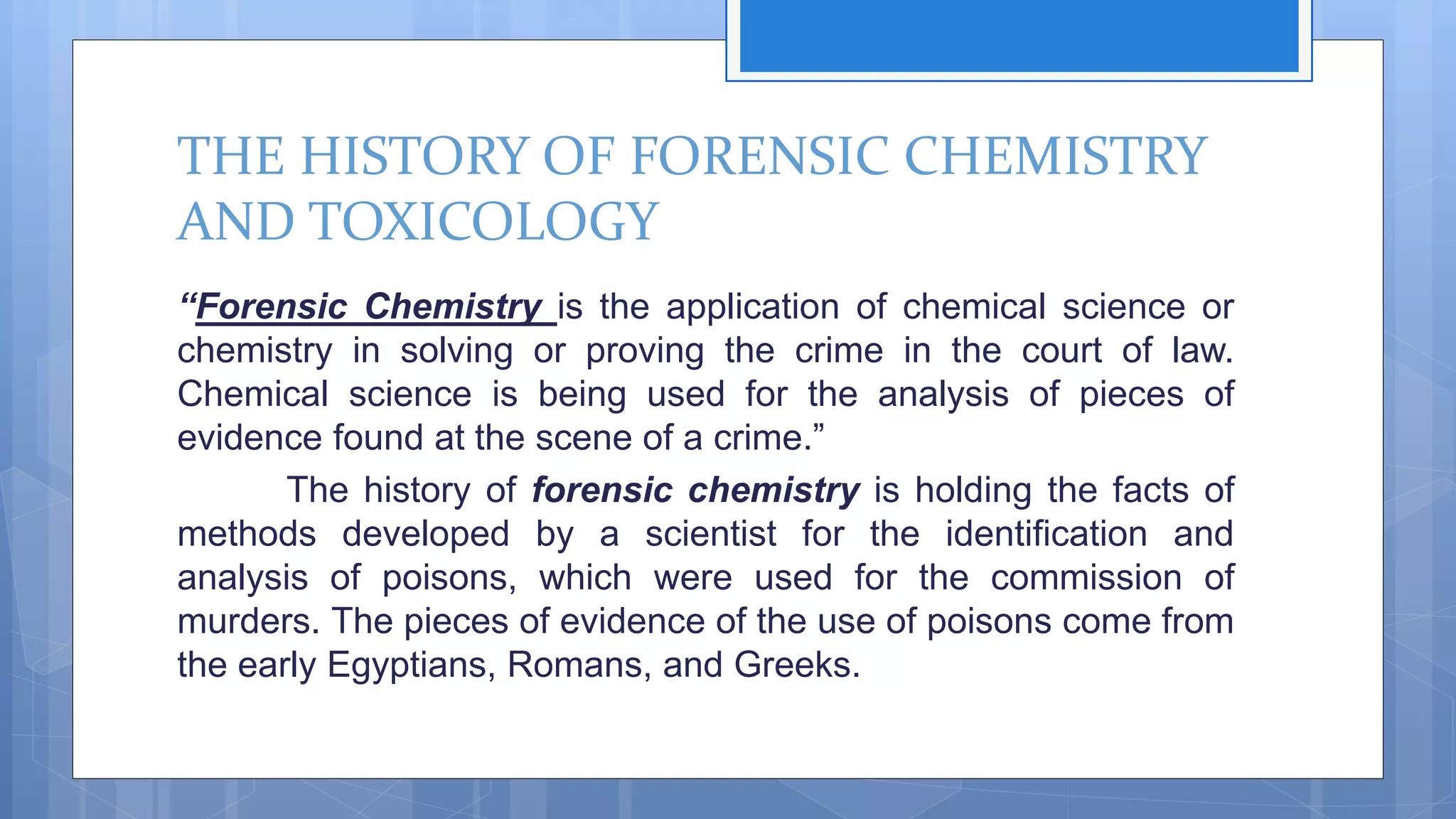 MODULE 1 FORENSIC CHEMISTRY AND TOXICOLOGY.pptx
