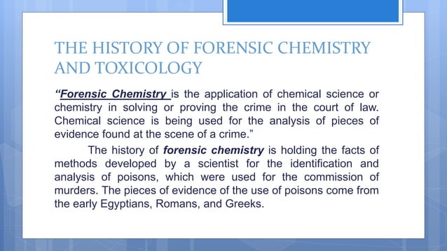 MODULE 1 FORENSIC CHEMISTRY AND TOXICOLOGY.pptx