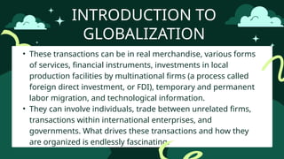 Module 1: Globalization and it's definition | PPTX