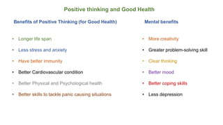 Good Health & It’s balance for positive mindset.pptx | Wellness ...