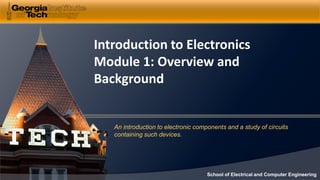 Module 1 ELECTRONICS | PPT