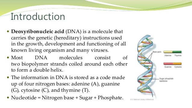 Module 1 introduction Dna data storage