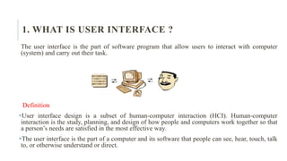 User Interface Design - Module 1 Introduction | PDF
