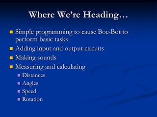 Module_1_Introduction to robotic and microcontroller.ppt | Robotics | Technology & Computing