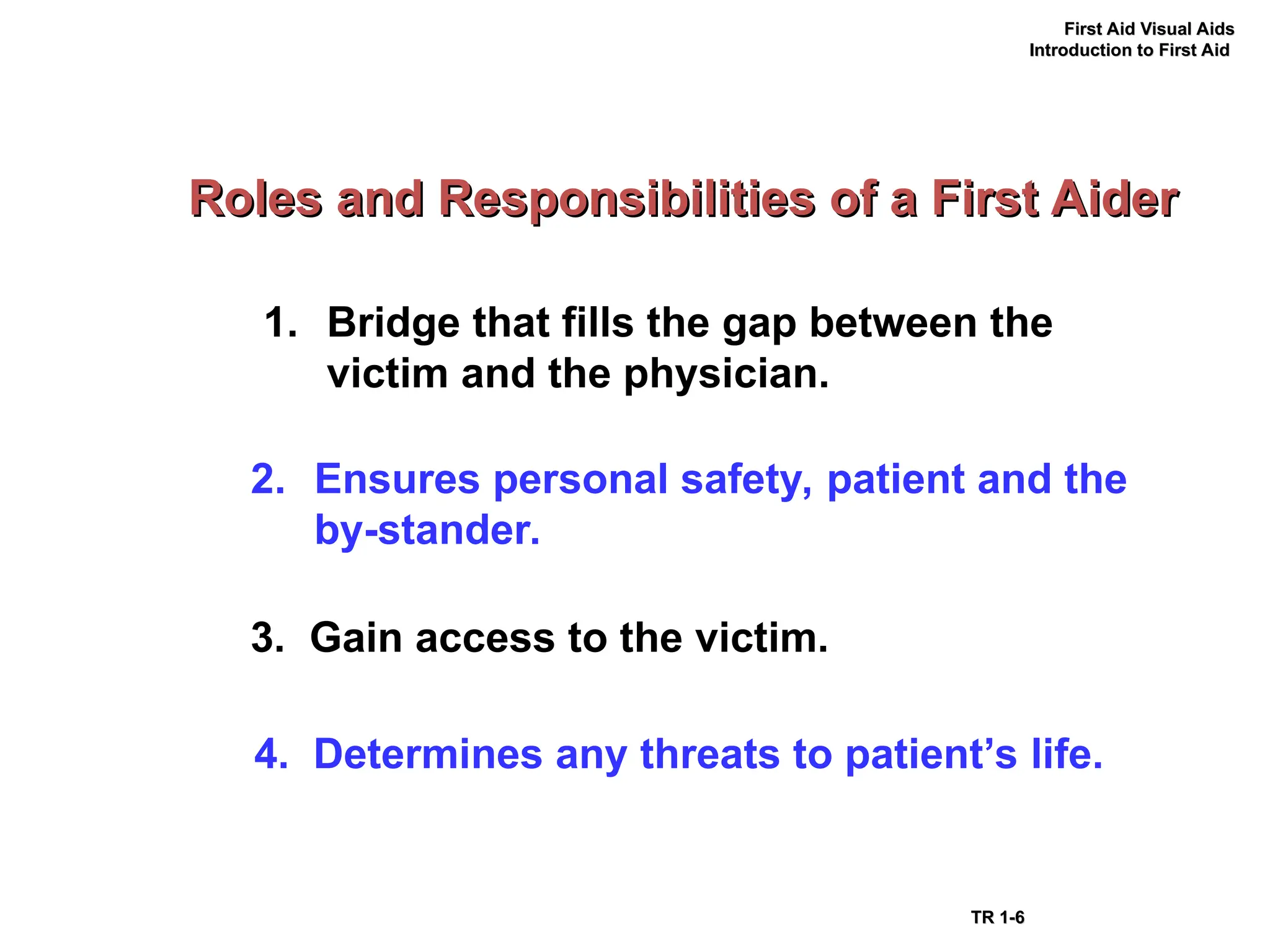 first aid Introduction Basic Life Support | PPT