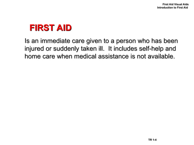 first aid Introduction Basic Life Support | PPT