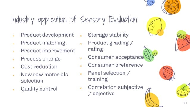Introduction to Food Sensory Evaluation and it's application | PPT