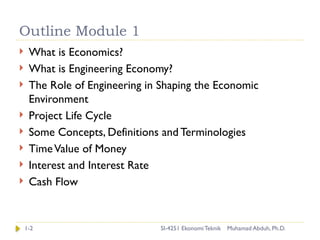 Module 1 Introduction engineering economy | PPTX