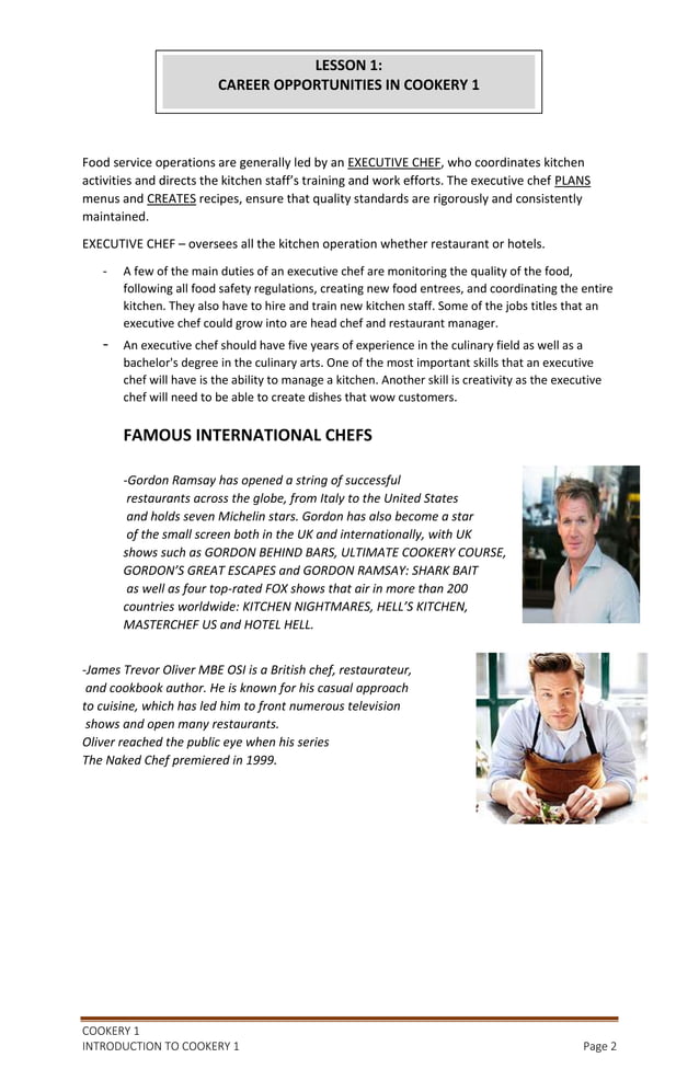 MODULE #1 INTRODUCTION IN COOKERY 1.docx | Desserts and Baking | Food ...