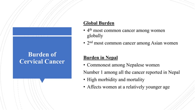 Module 1 Introduction to cervical cancer.pptx | Cancer | Diseases and ...