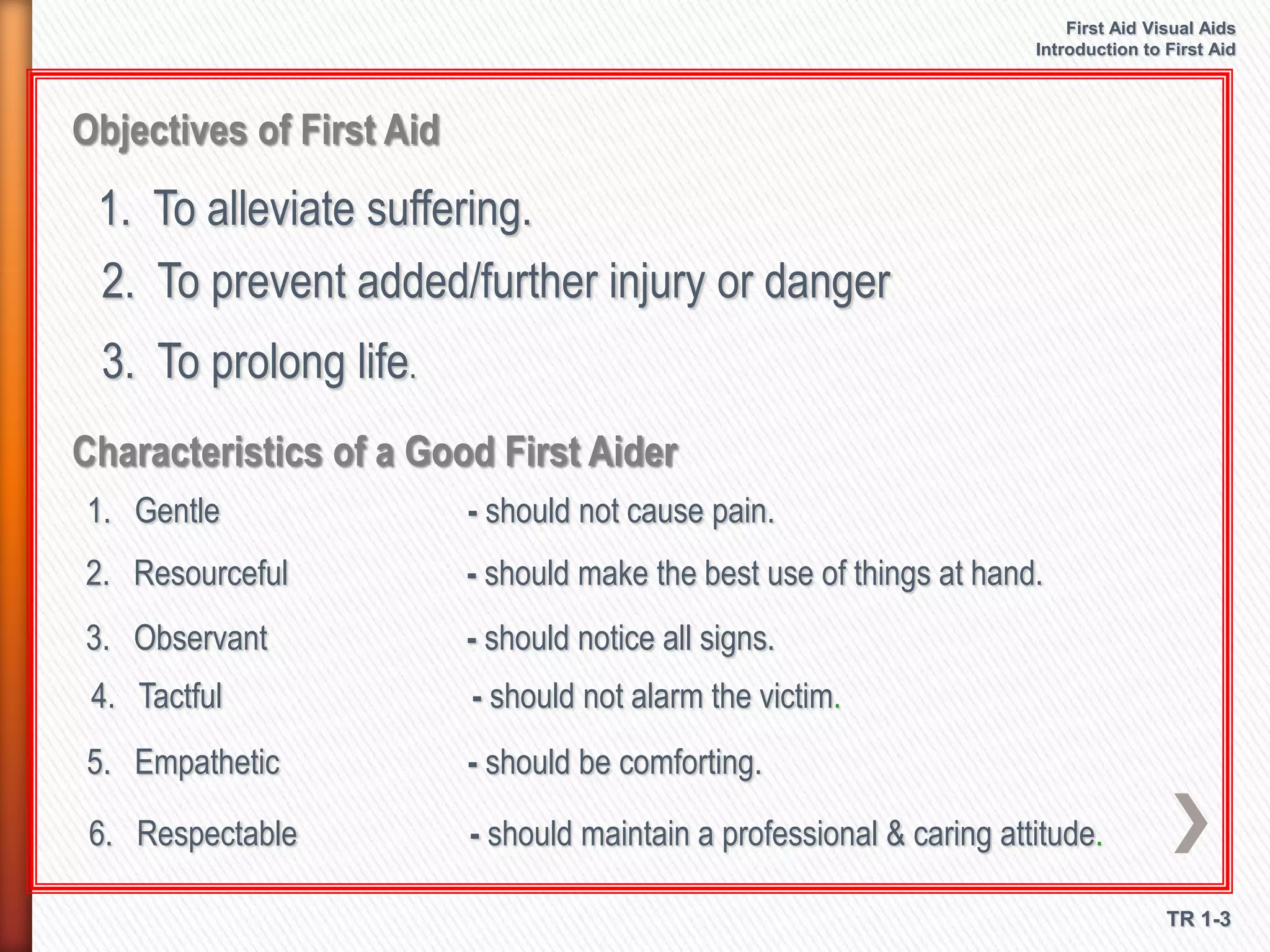 Module 1 introduction to first aid | PPTX