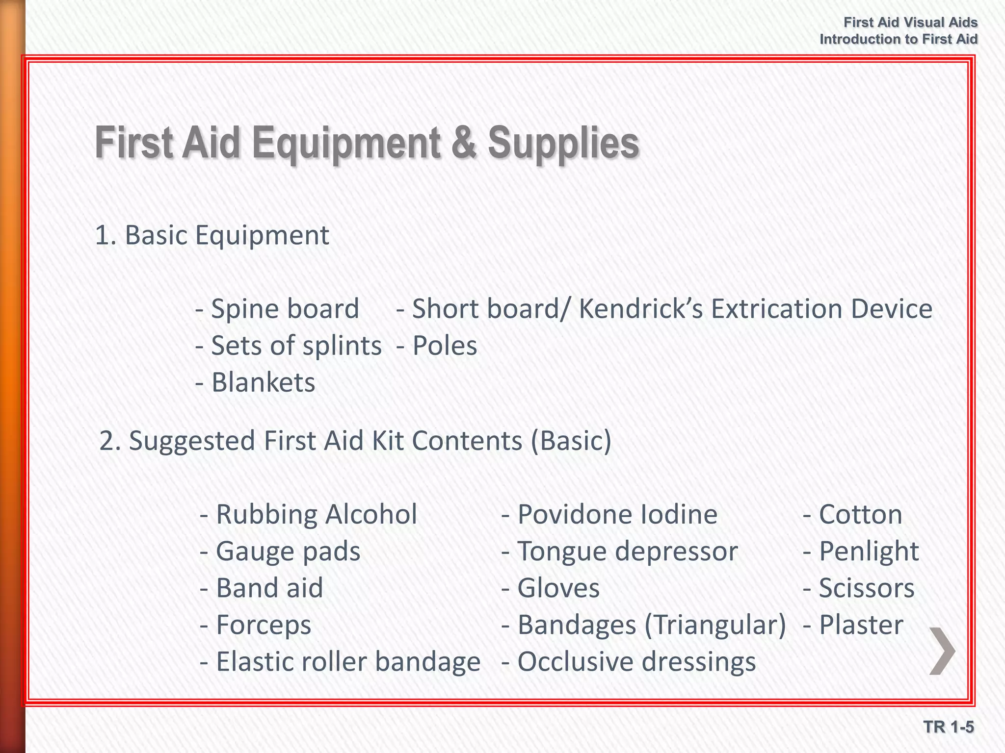 Module 1 introduction to first aid | PPTX