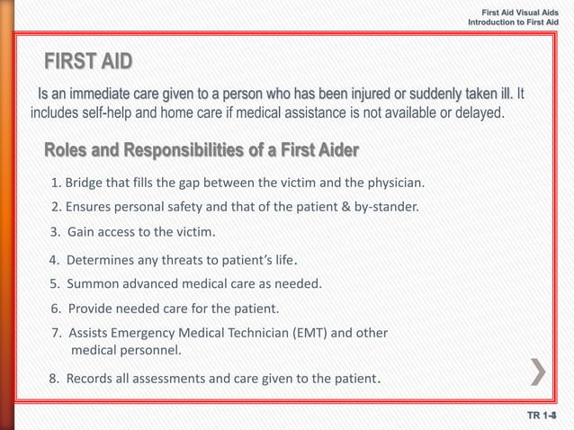 Module 1 introduction to first aid | PPTX | First Aid | Injuries