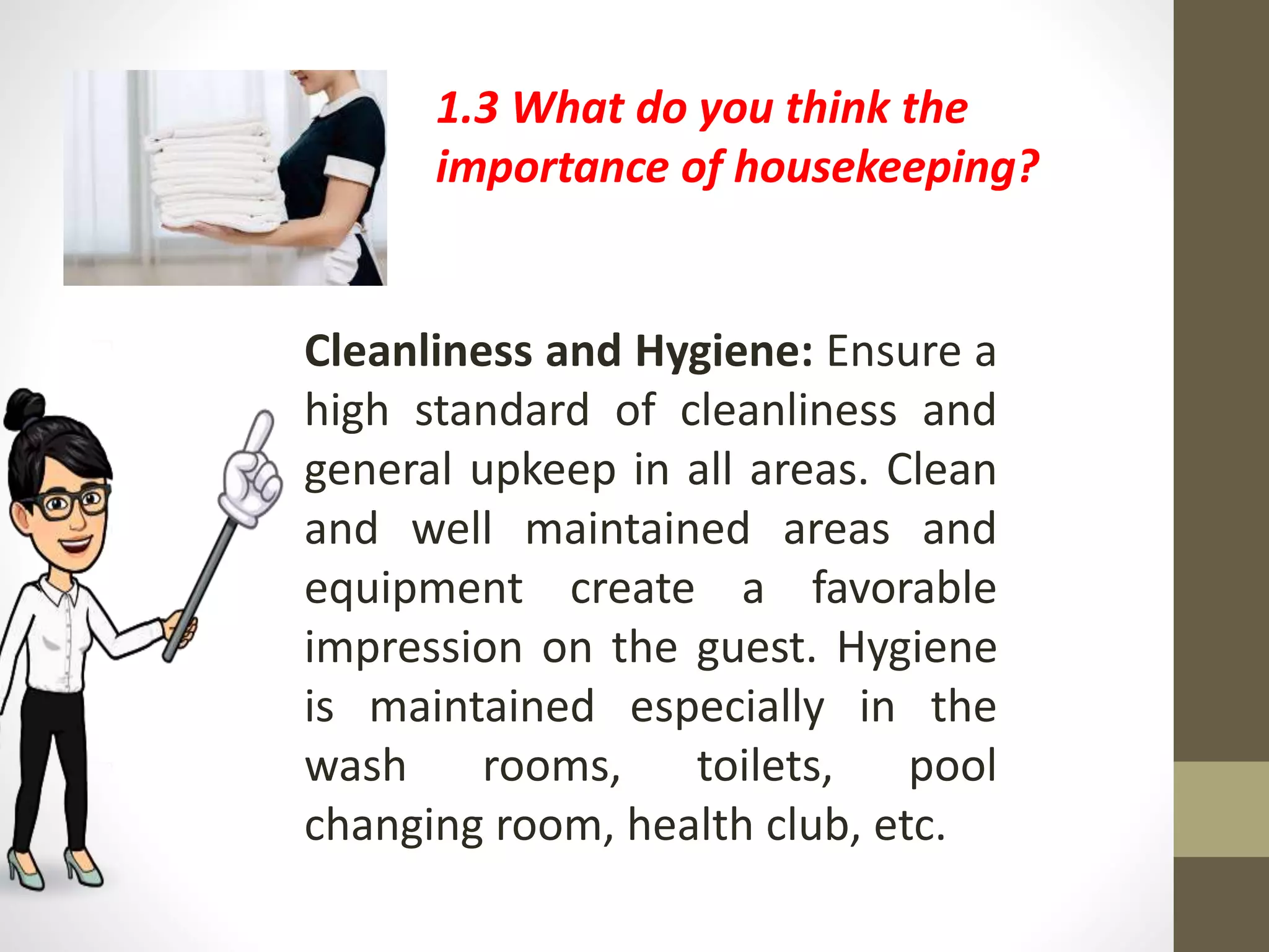 Module 1 introduction to houskeeping operations | PPTX