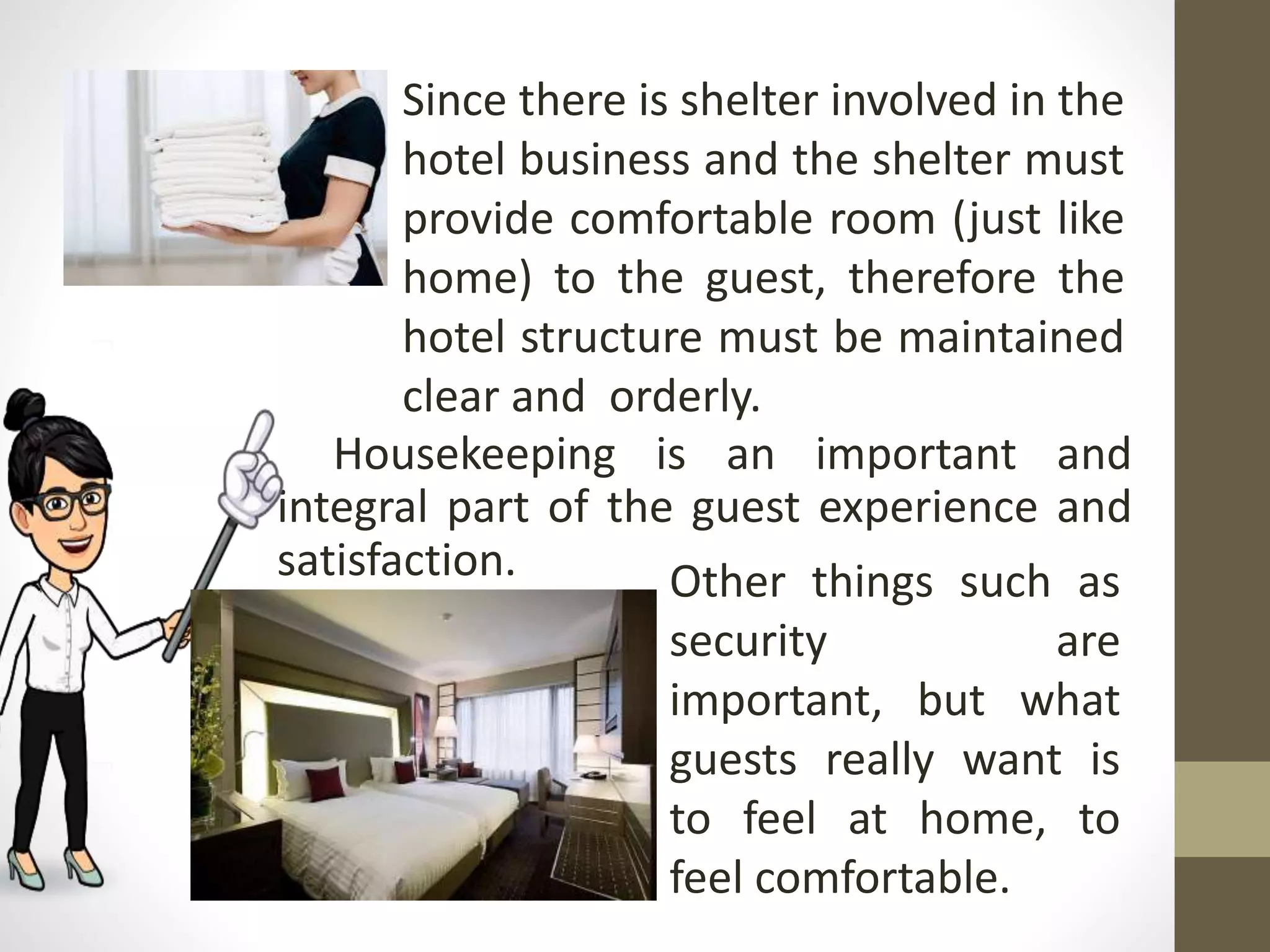 Module 1 introduction to houskeeping operations | PPTX