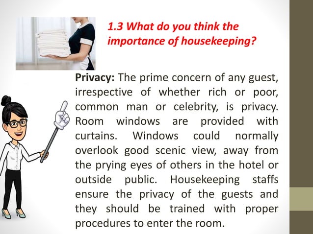 Module 1 introduction to houskeeping operations | PPTX