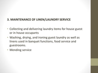 Module 1 introduction to houskeeping operations | PPTX