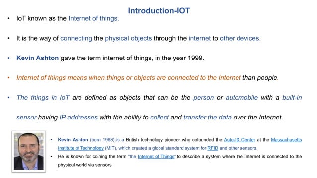 Introduction to IoT (Basics of Networking & Emergence of IoT).pptx | Internet | Computing
