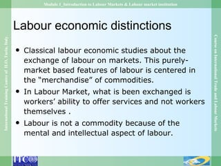 Module 1 introduction to labour markets & labour market institution | PPT
