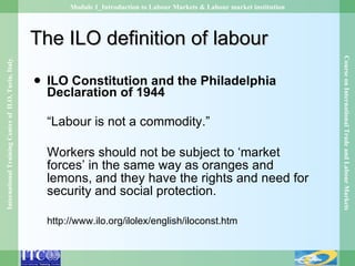 Module 1 introduction to labour markets & labour market institution | PPT