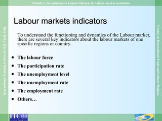 Module 1 introduction to labour markets & labour market institution | PPT