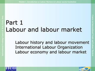 Module 1 introduction to labour markets & labour market institution | PPT