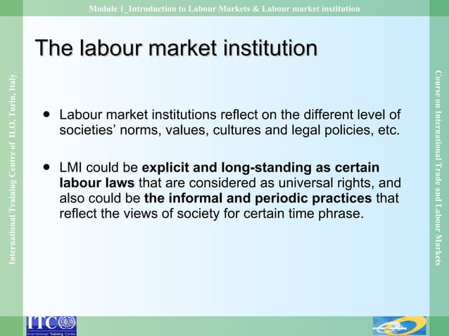 Module 1 introduction to labour markets & labour market institution ...