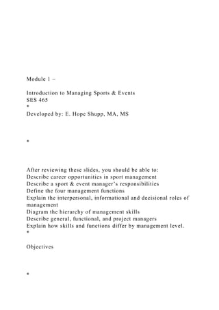 Module 1 –Introduction to Managing Sports & Events.docx