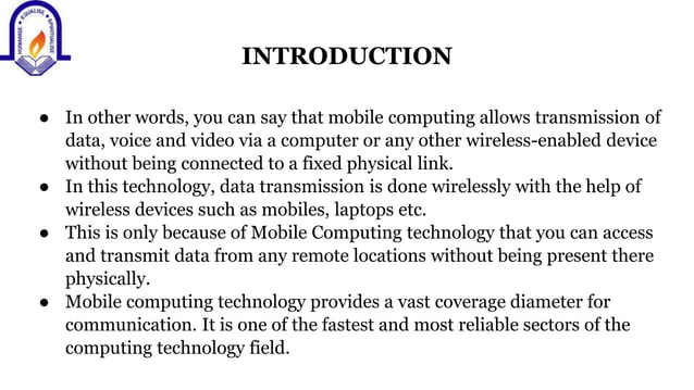 Module 1_ Introduction to Mobile Computing.pptx | Smartphones | Consumer Electronics