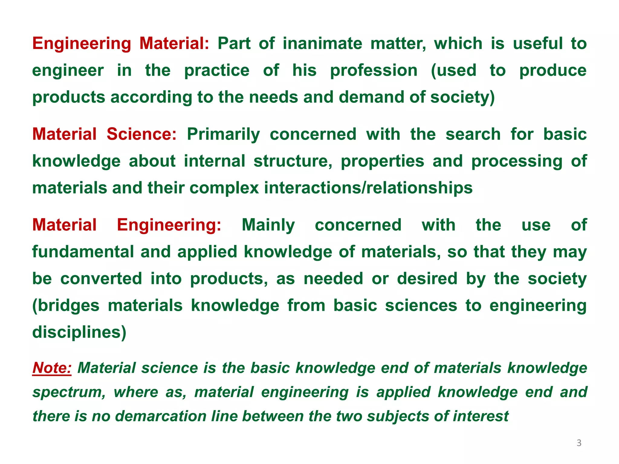 Module 1, intro to engg materials | PPT