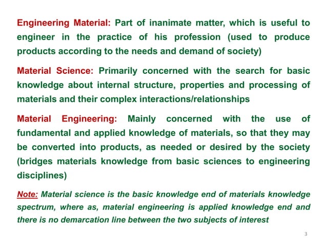 Module 1, intro to engg materials | PPT
