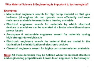 Module 1, intro to engg materials | PPT