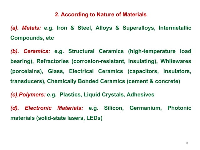 Module 1, intro to engg materials | PPT