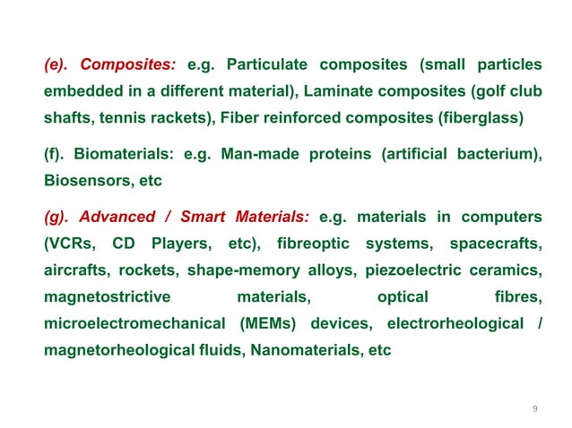 Module 1, intro to engg materials | PPT