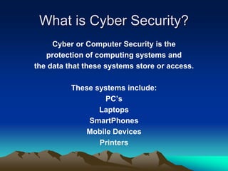 Module 1 :Introduction to Cyber Security | PPT