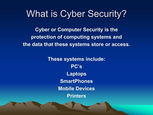 Module 1 :Introduction to Cyber Security | PPT | IT and Internet ...