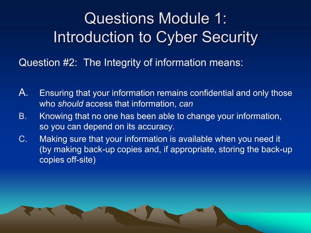 Module 1 :Introduction to Cyber Security | PPT | IT and Internet ...