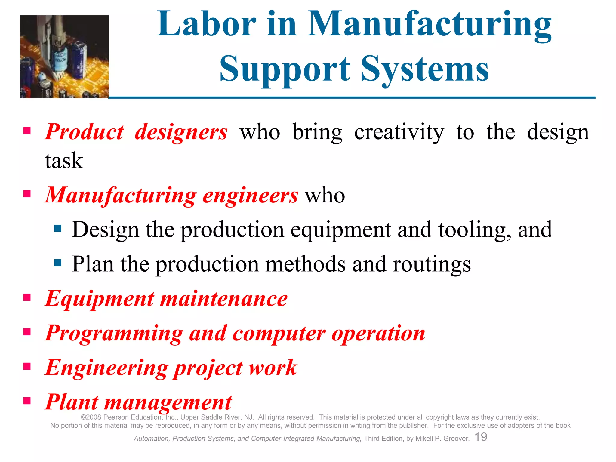 Module 1 Lecture 1 Introduction To Automation In Production Systems.ppt | Mechanical and ...