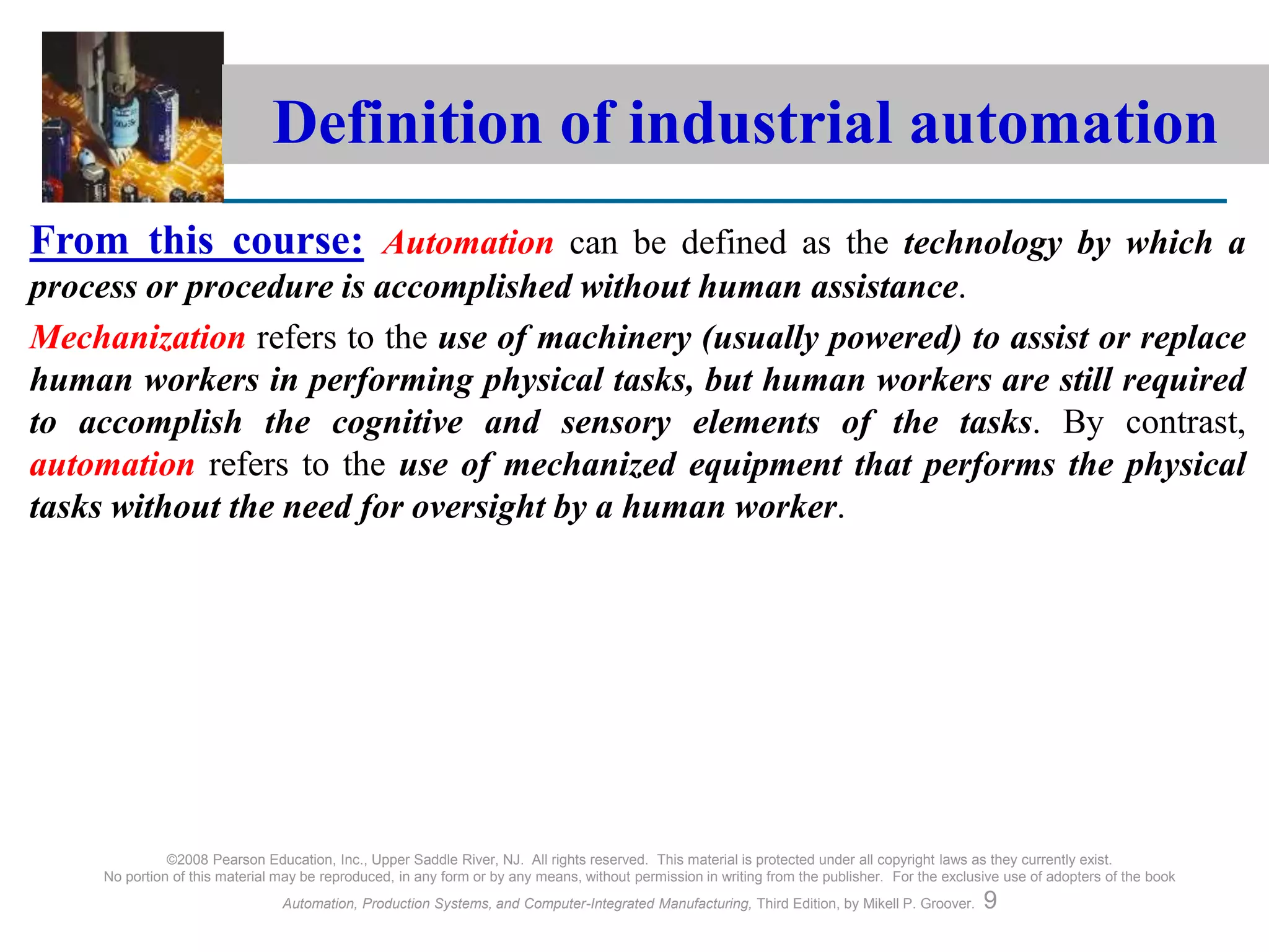 Module 1 Lecture 1 Introduction To Automation In Production Systems.ppt