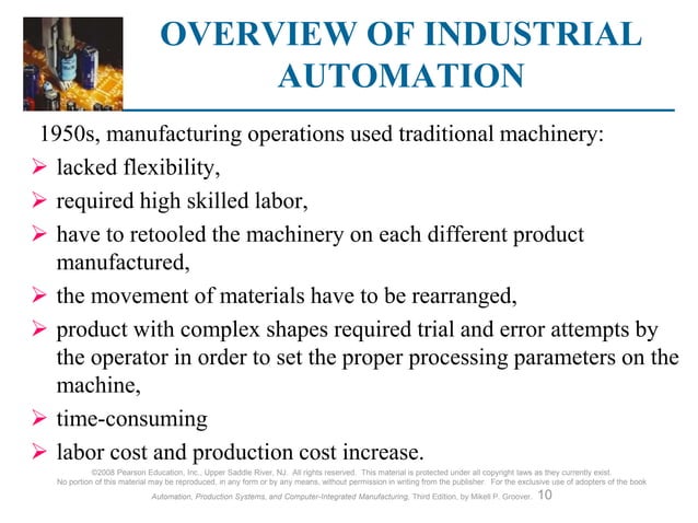Module 1 Lecture 1 Introduction To Automation In Production Systems.ppt | Mechanical and ...
