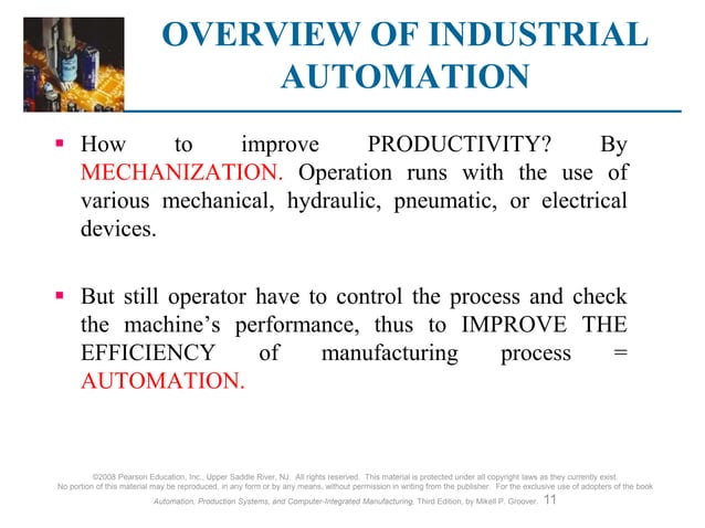 Module 1 Lecture 1 Introduction To Automation In Production Systems.ppt | Mechanical and ...