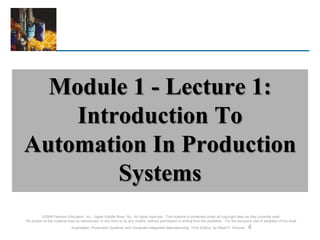 Module 1 Lecture 1 Introduction To Automation In Production Systems.ppt