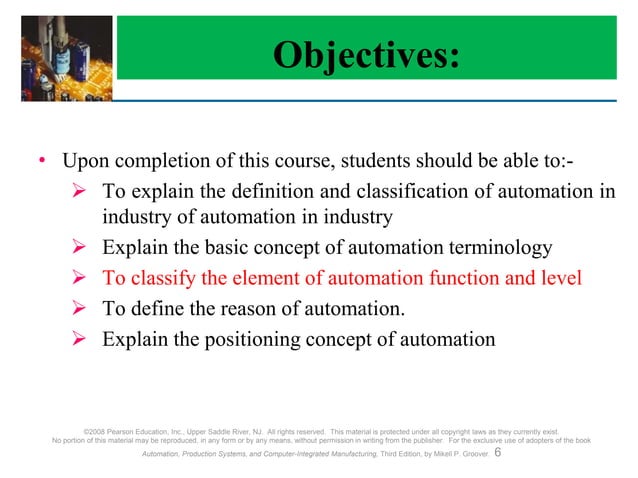 Module 1 Lecture 1 Introduction To Automation In Production Systems.ppt | Mechanical and ...