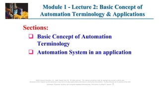 Module 1Lecture 2 Components & Applications of Automation System.pptx