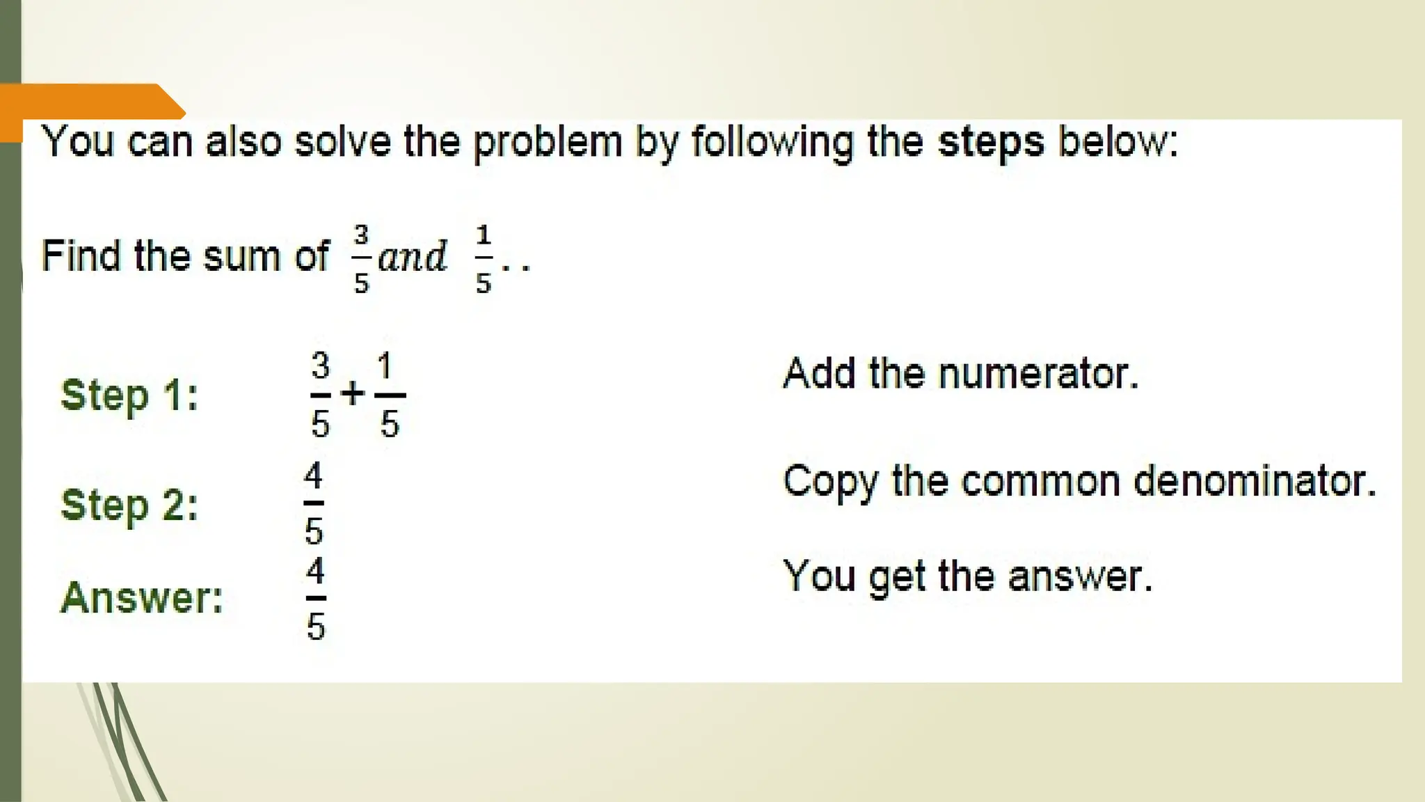 Addition and Subtraction of Fraction Gr6 | PPTX